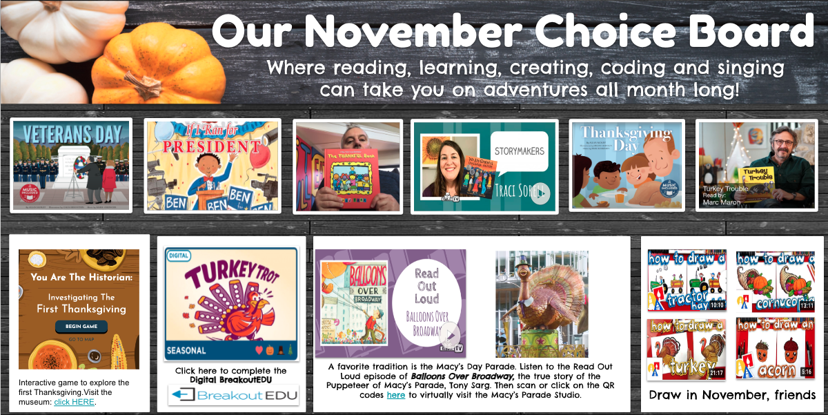 Arnold Library Choice Board – Arnold Elementary Library
