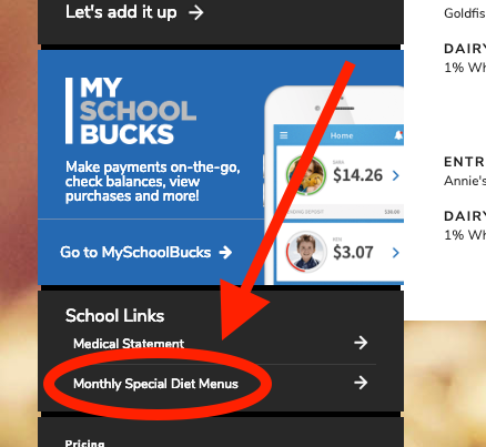 LPS Nutrition Services | Special Diets and Nutrition